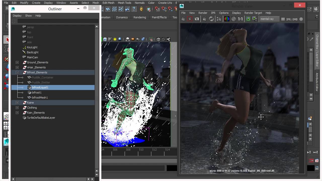 Maya tutorial: Create rain in Bifrost, Part 7 - YouTube