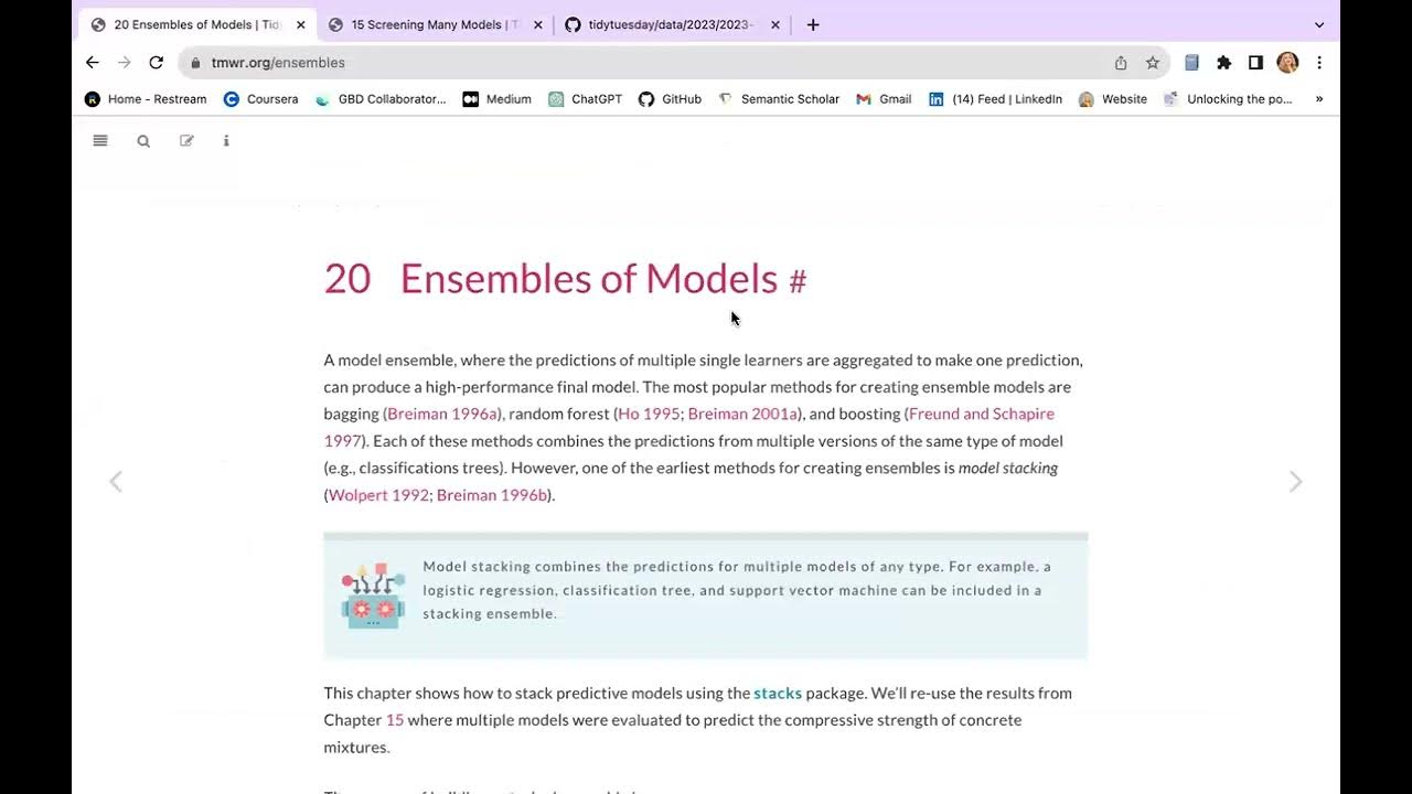 Tidy Modeling with R: Ensembles of Models (tmwr05 20) - YouTube