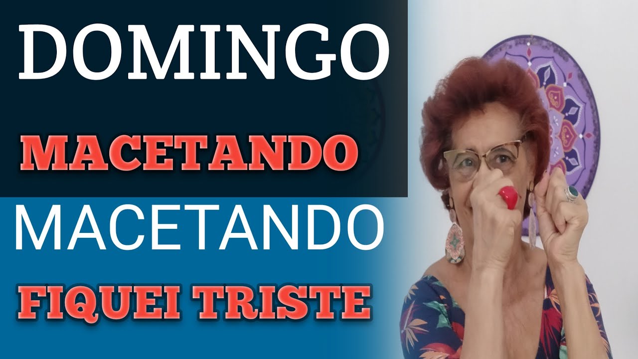 DOMINGO MACETANDO FIQUEI TRISTE - YouTube