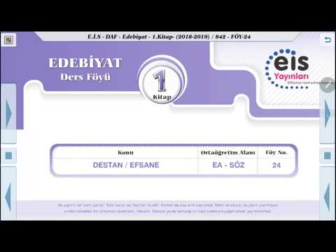 Edebiyat 1   - Destan/Efsane 📜