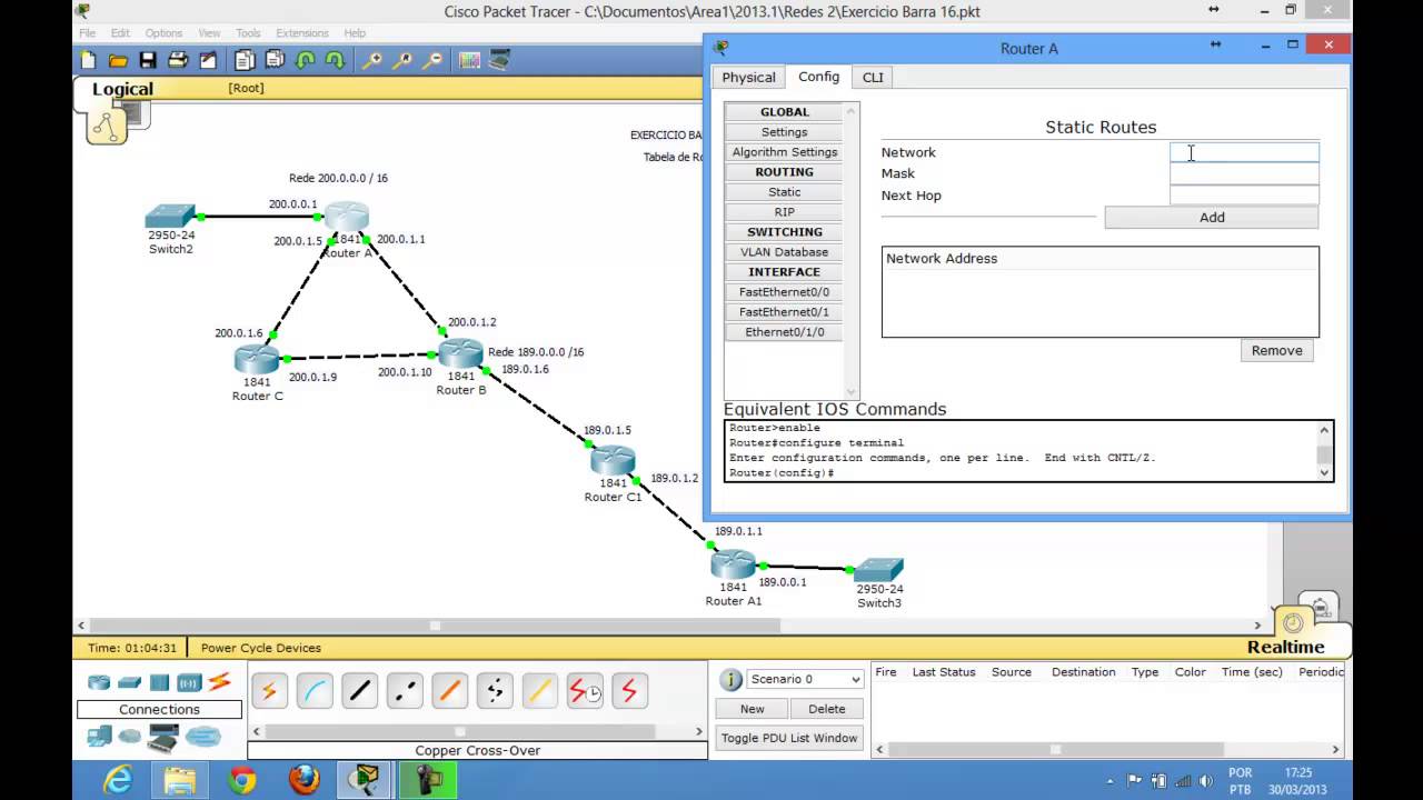 Criando Rotas Cisco Packet Tracer - YouTube