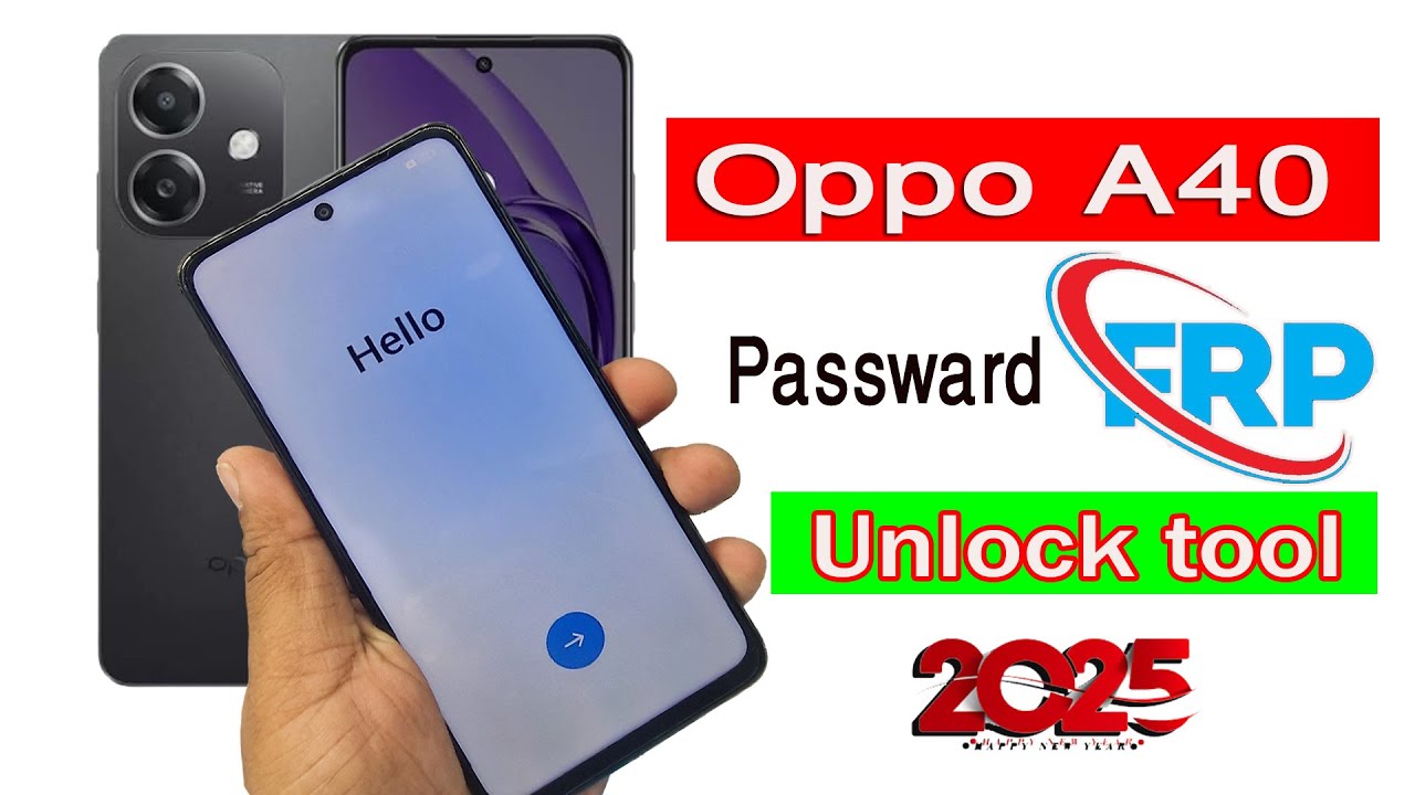 Oppo A40 cph2669 Frp bypass with password Remove Unlock tool - YouTube