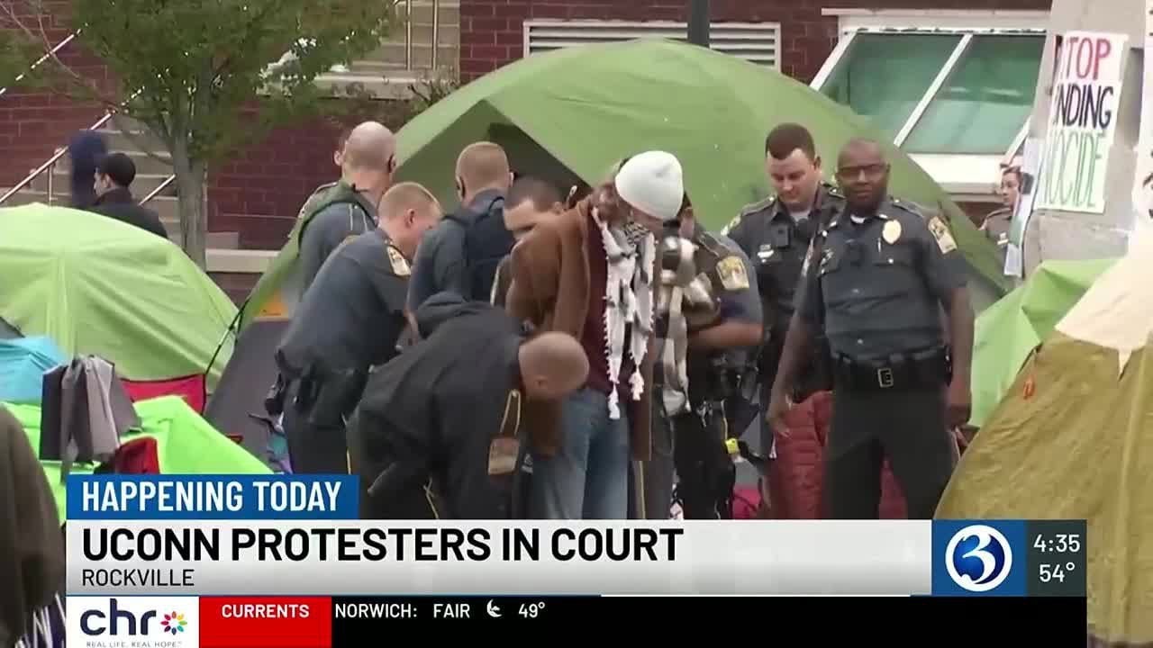 Protesters arrested at UConn due in court - YouTube