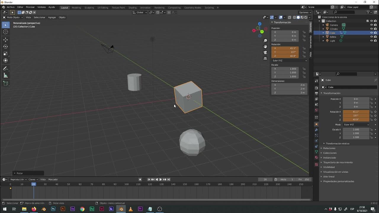 Crear Keyframes de Animación en Blender 3D - YouTube