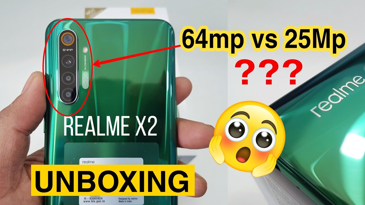 Realme X2 Pearl Green colour Unboxing - 64 MP camera vs my existing ...