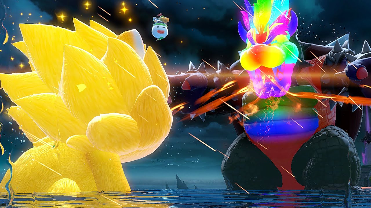 Bowser's Fury - Special Rainbow Fury Bowser Boss Fight 4K60FPS - YouTube