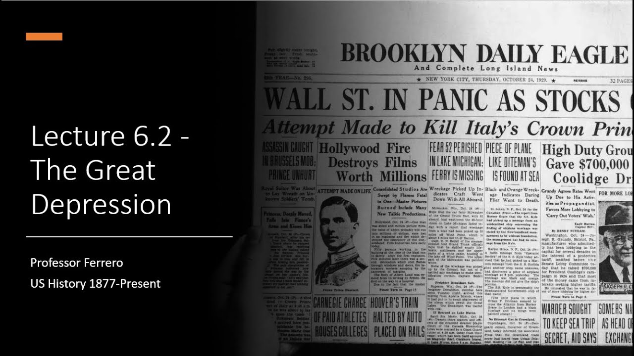 USH: Lecture 6.2 - The Great Depression - YouTube