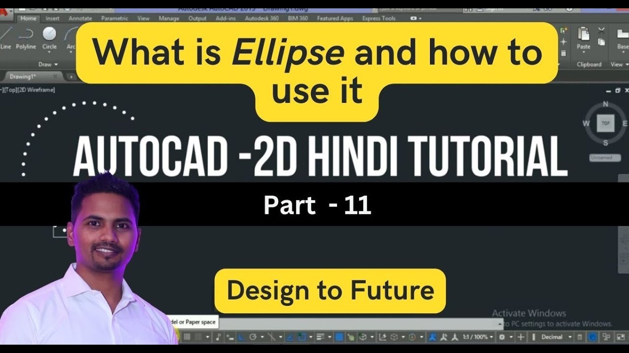What is Ellipse and how to use It in AUTOCAD 2D Tutorial for Beginner ...
