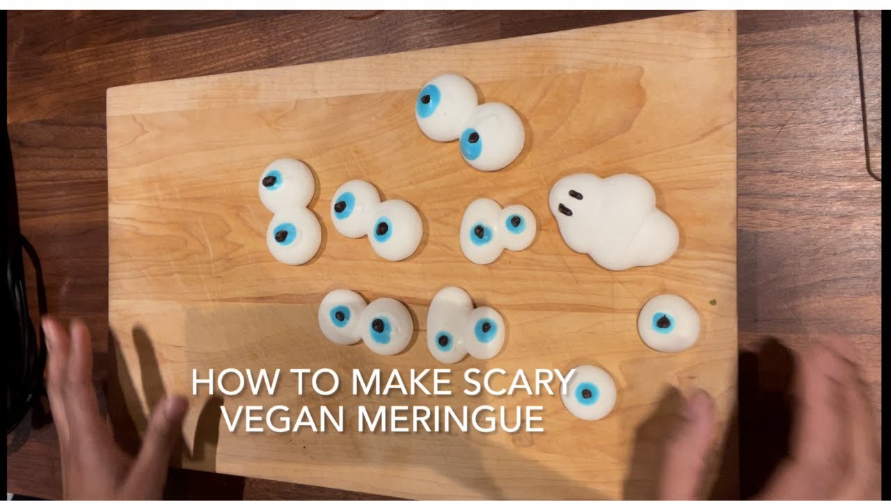 How to Make vegan scary meringue - YouTube