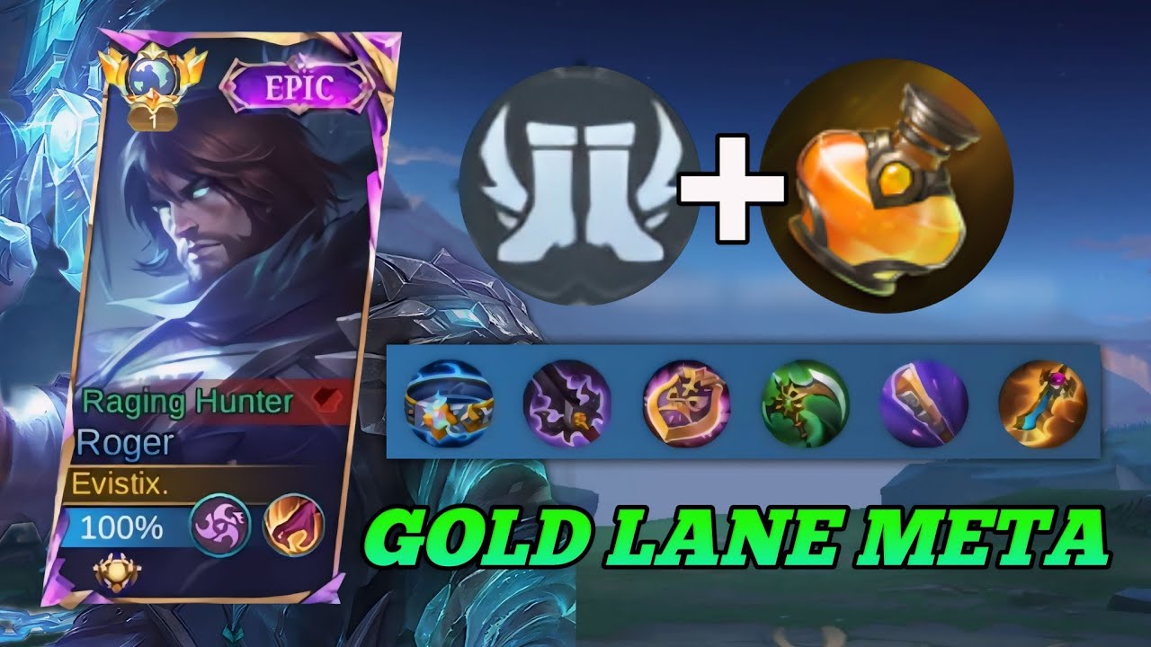 MPL META GOLD LANE ROGER BEST BUILD AND EMBLEM TUTORIAL THIS 2024 ...