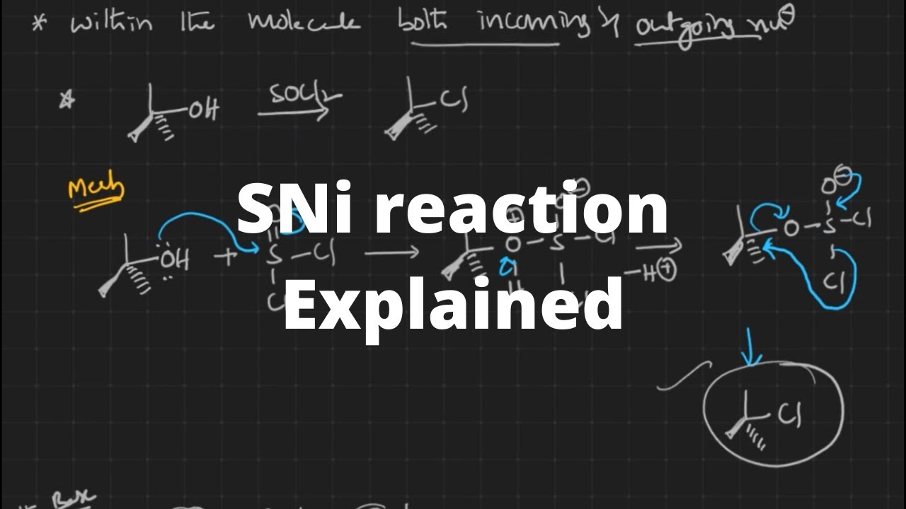 SNi or Intra-molecular nucleophilic substitution reaction, # ...