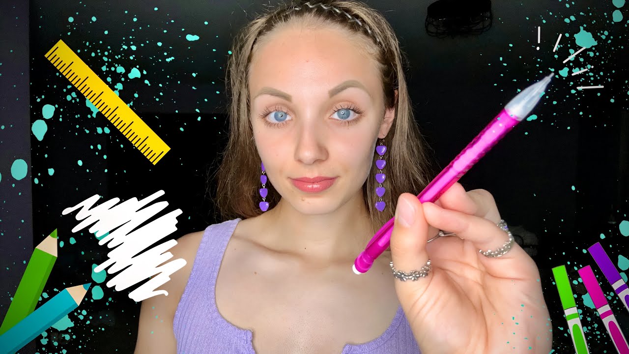 ASMR || Girl From Class Draws You! 🖍️ (Measuring, Personal Attention ...