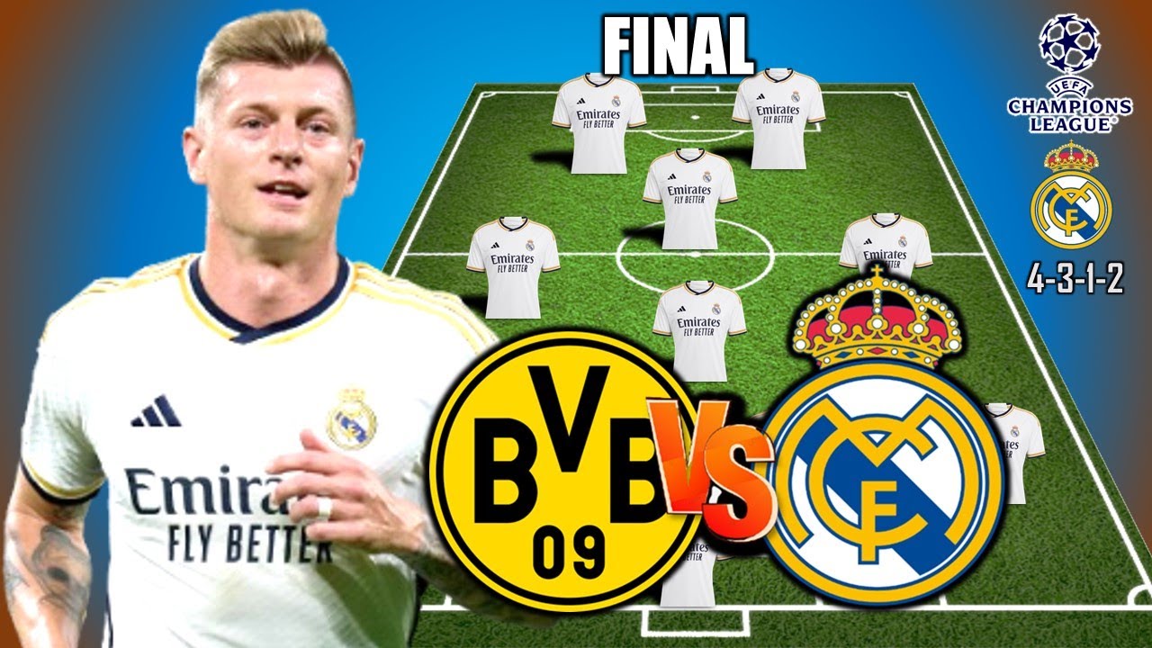 DORTMUND VS REAL MADRID | REAL MADRID POTENTIAL STARTING LINEUP ...