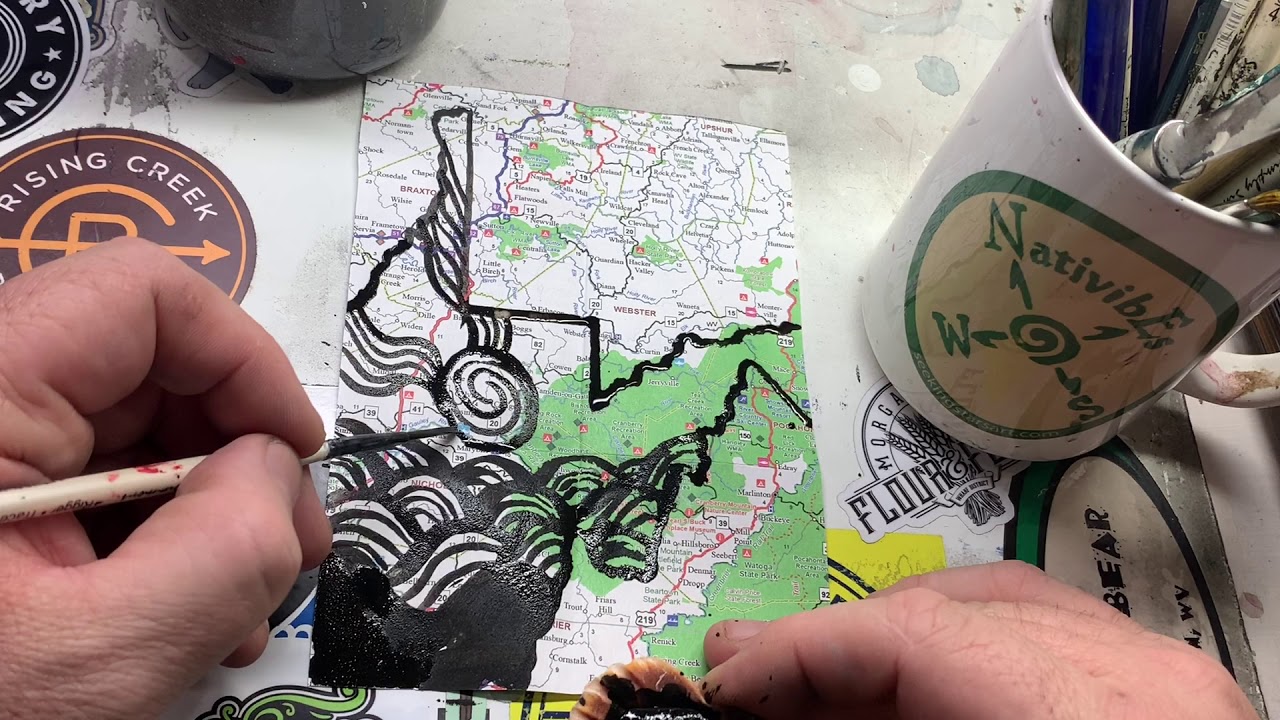 West Virginia Sunrise “Hollered Ground” Coal Painting with 21 Band ...