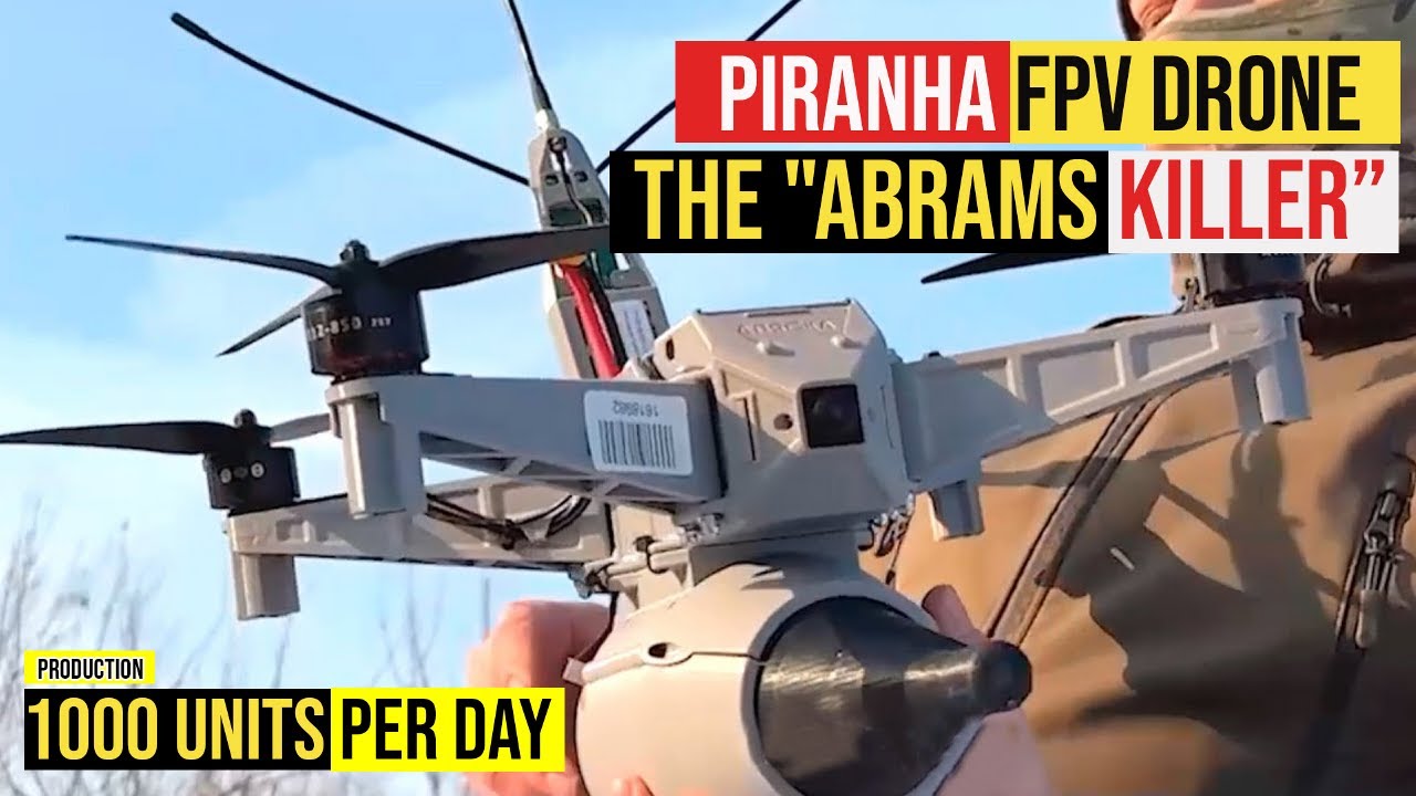 Russia Ramps Up Production of Piranha FPV Drones, the Abrams Killer, to 1,000 Units Per Day ...
