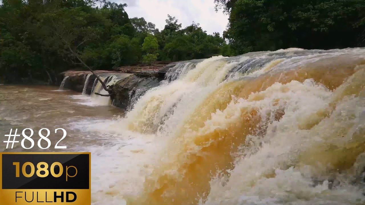 Dirty Waterfall In Jungle Full HD - 1 HOUR Of Relaxing Nature ...