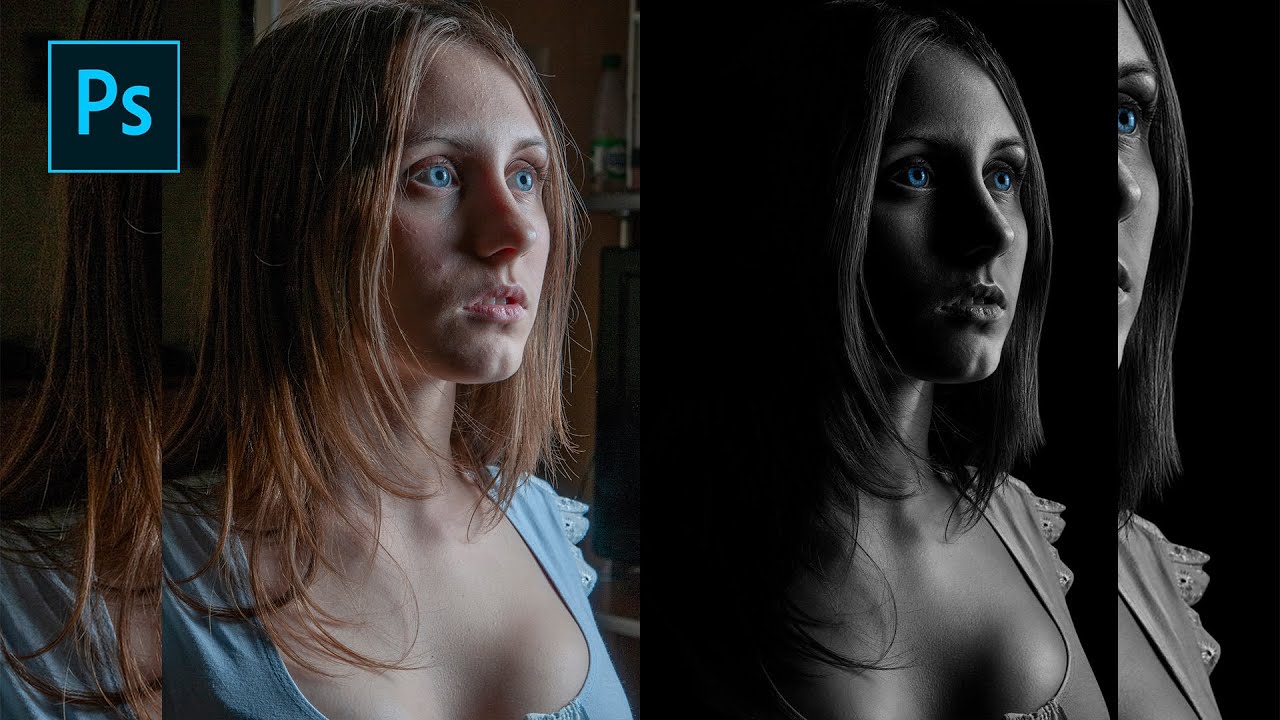 Dramatic Black and White effect | Photoshop tutorial | Surreal ...