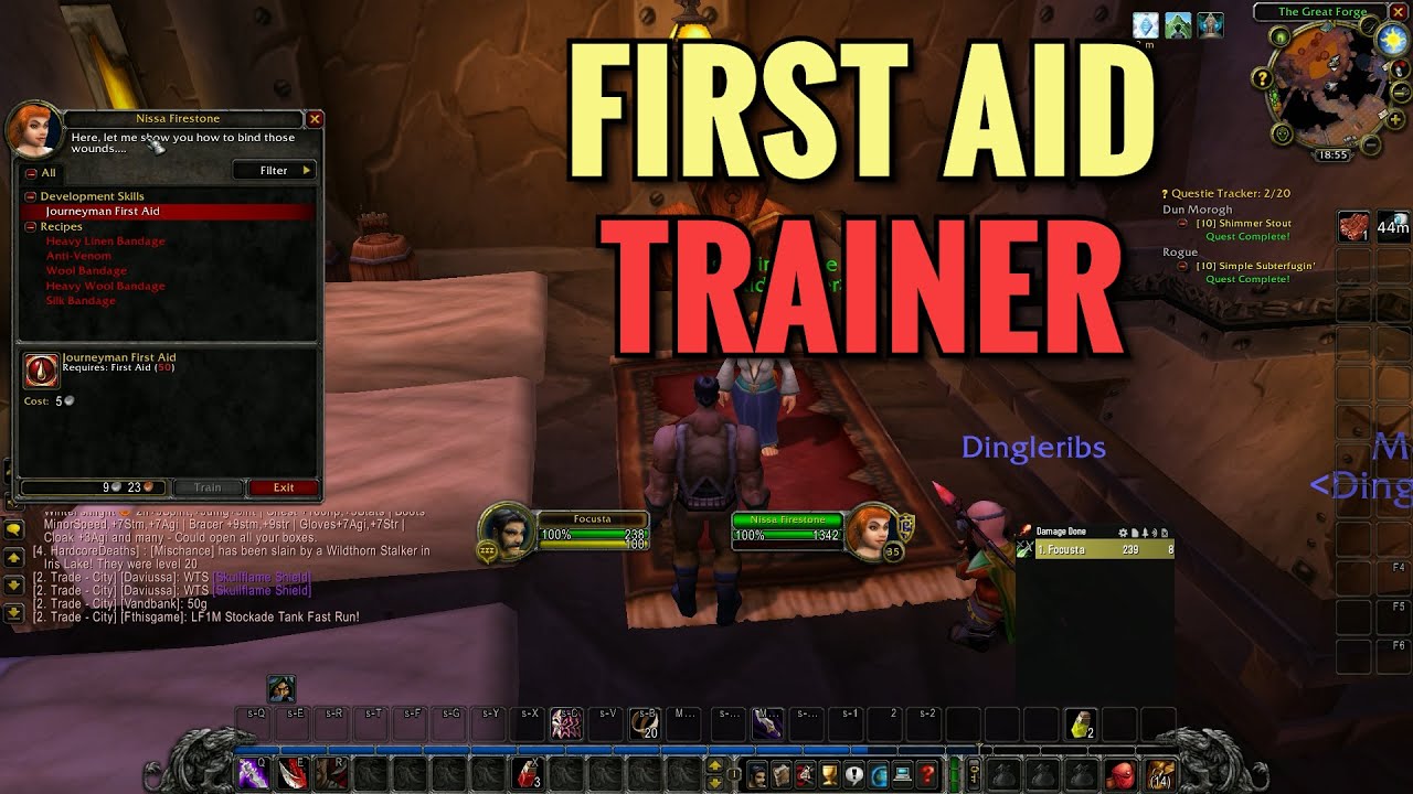 Ironforge First Aid Trainer Location (WoW Classic) - YouTube