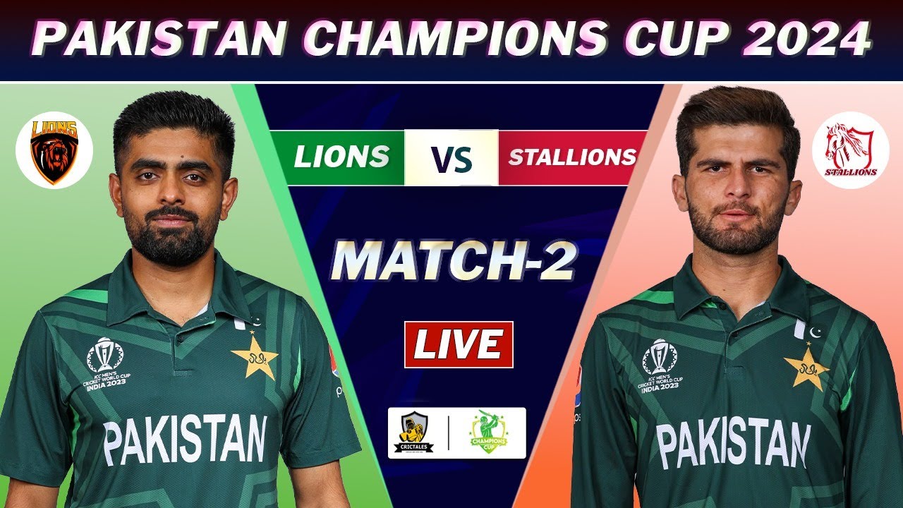 CHAMPIONS CUP LIVE STALLIONS vs LOINS 2nd MATCH LIVE SCORES | PAKISTAN ...