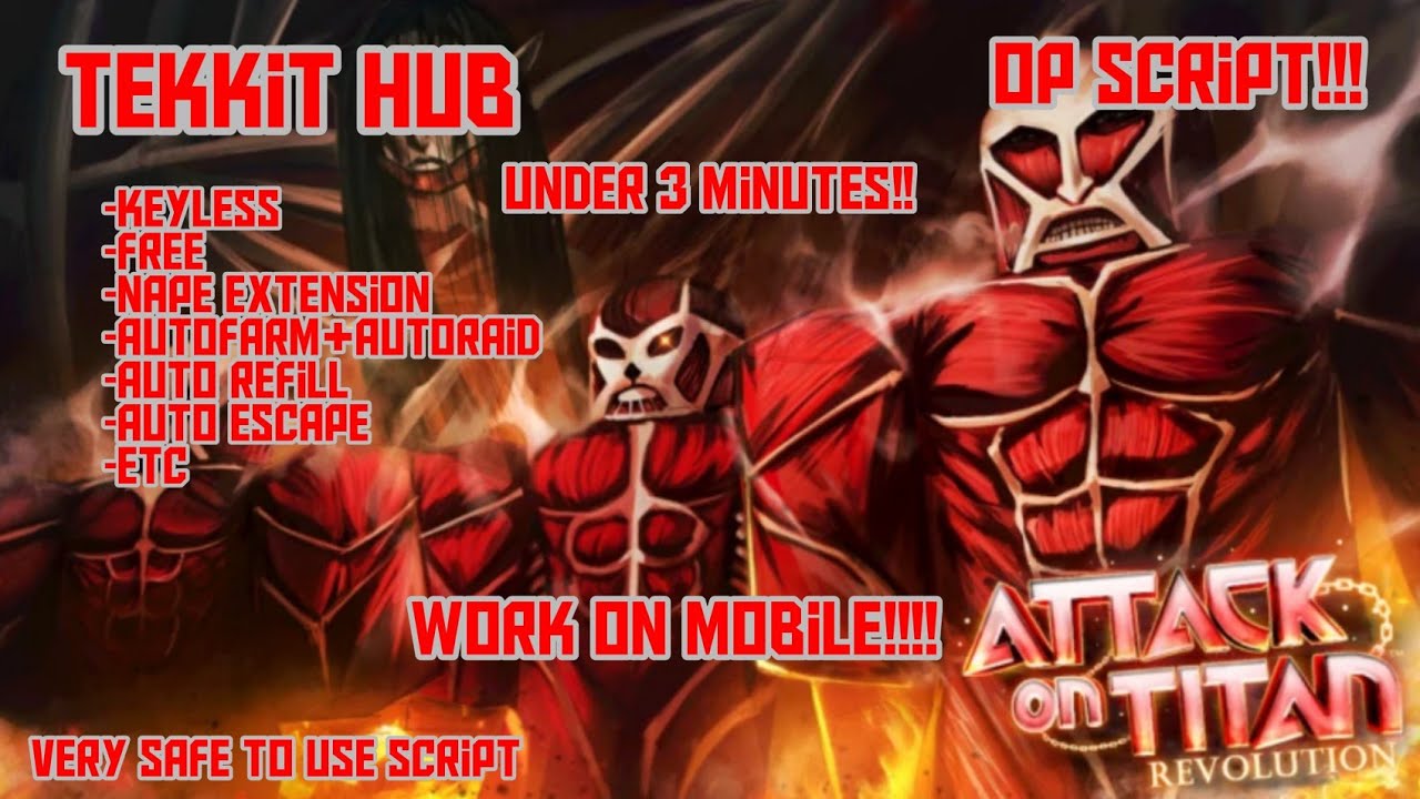 The Best Free Attack On Titan Revolution Script🔥 | work on Mobile and ...