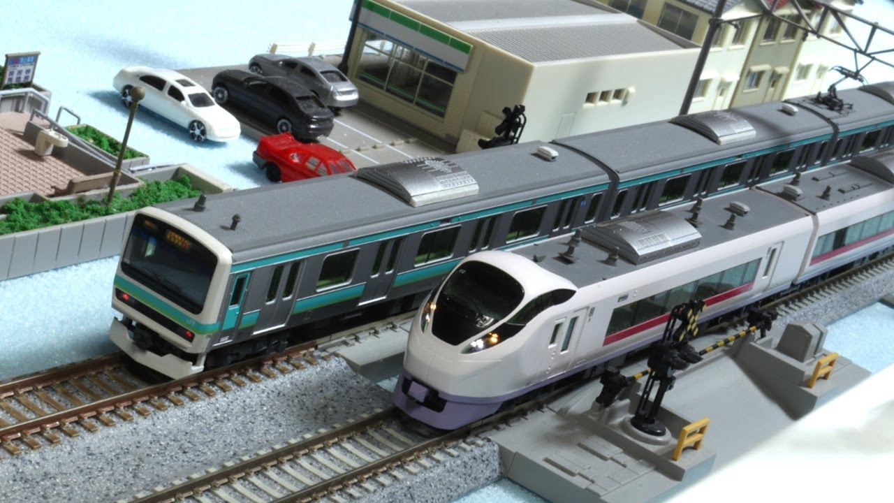 Nゲージ KATO E231系&E657系 常磐線 すれ違い走行集 Vol.3 - YouTube