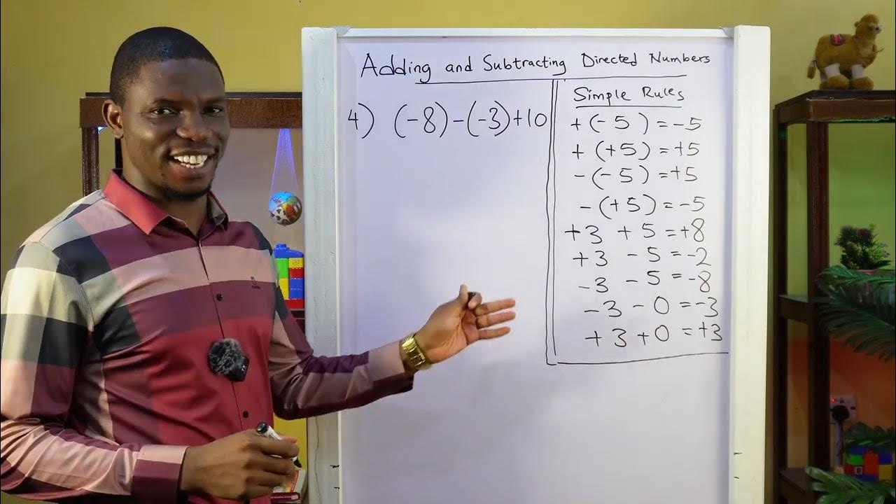 Addition and Subtraction of Directed Numbers - YouTube