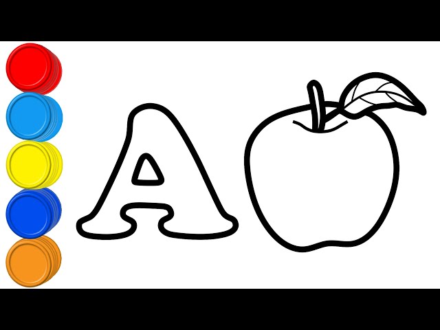 Letter A For Apple Coloring Pages