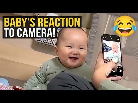 Baby smile at camera compilation/Extremely funny baby reaction to Camera📷