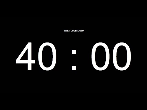 40 Minutes Countdown Timer - YouTube