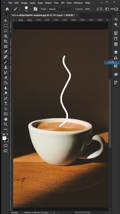 How To Make Realistic Coffee Smoke Effect in Photoshop - YouTube