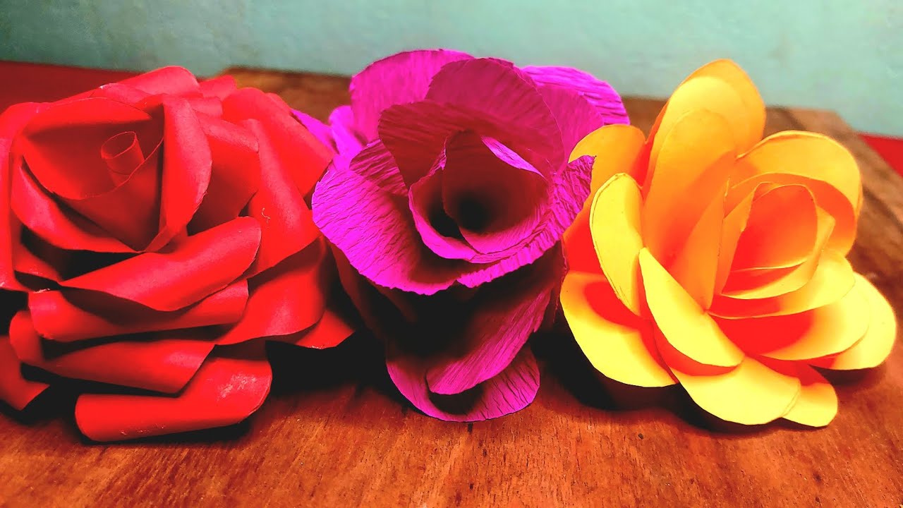 how-to-make-easy-paper-flowers-easy-flower-craft-simple-paper-flowers