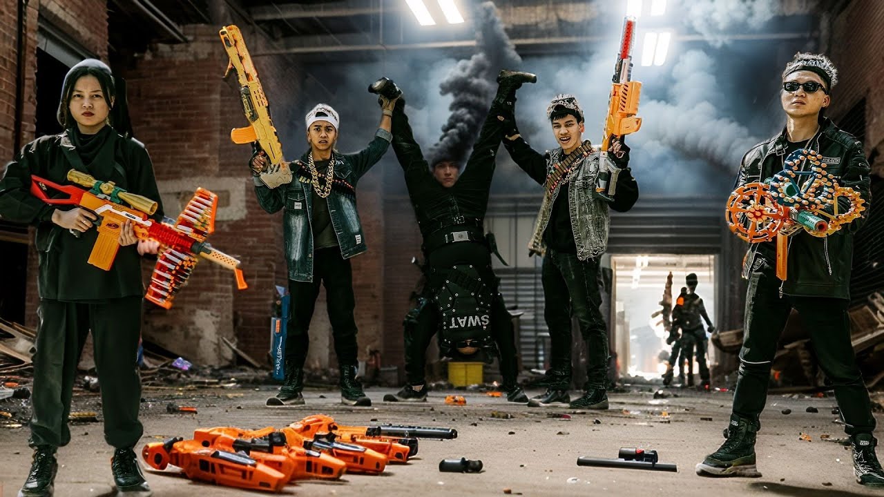 LTT Films: Elite Silver Flash Warrior Nerf Guns Rescue Mission Fight ...