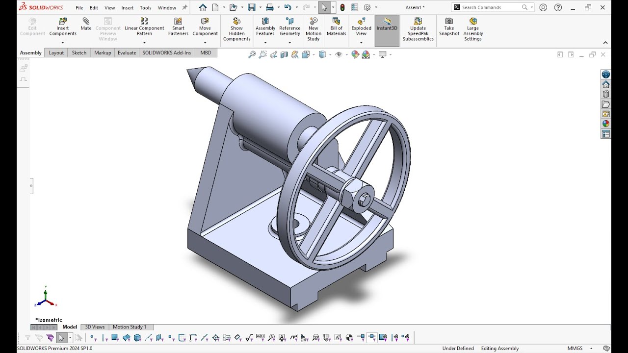 Assembly milling machine Solidworks 3d drafting - YouTube