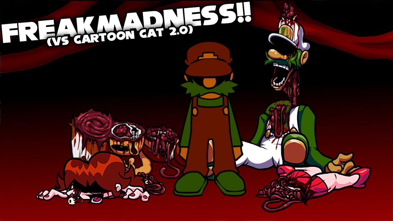 FNF | FREAKMADNESS!! MARIO.EXE Vs MX - (Vs Cartoon Cat 2.0) | Mods/Hard ...