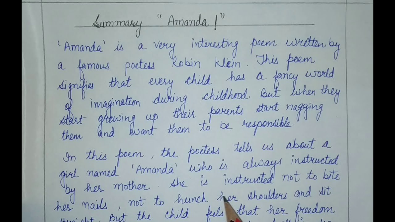 Summary Amanda Class 10 in hindi First Flight Book Amanda summary in ...