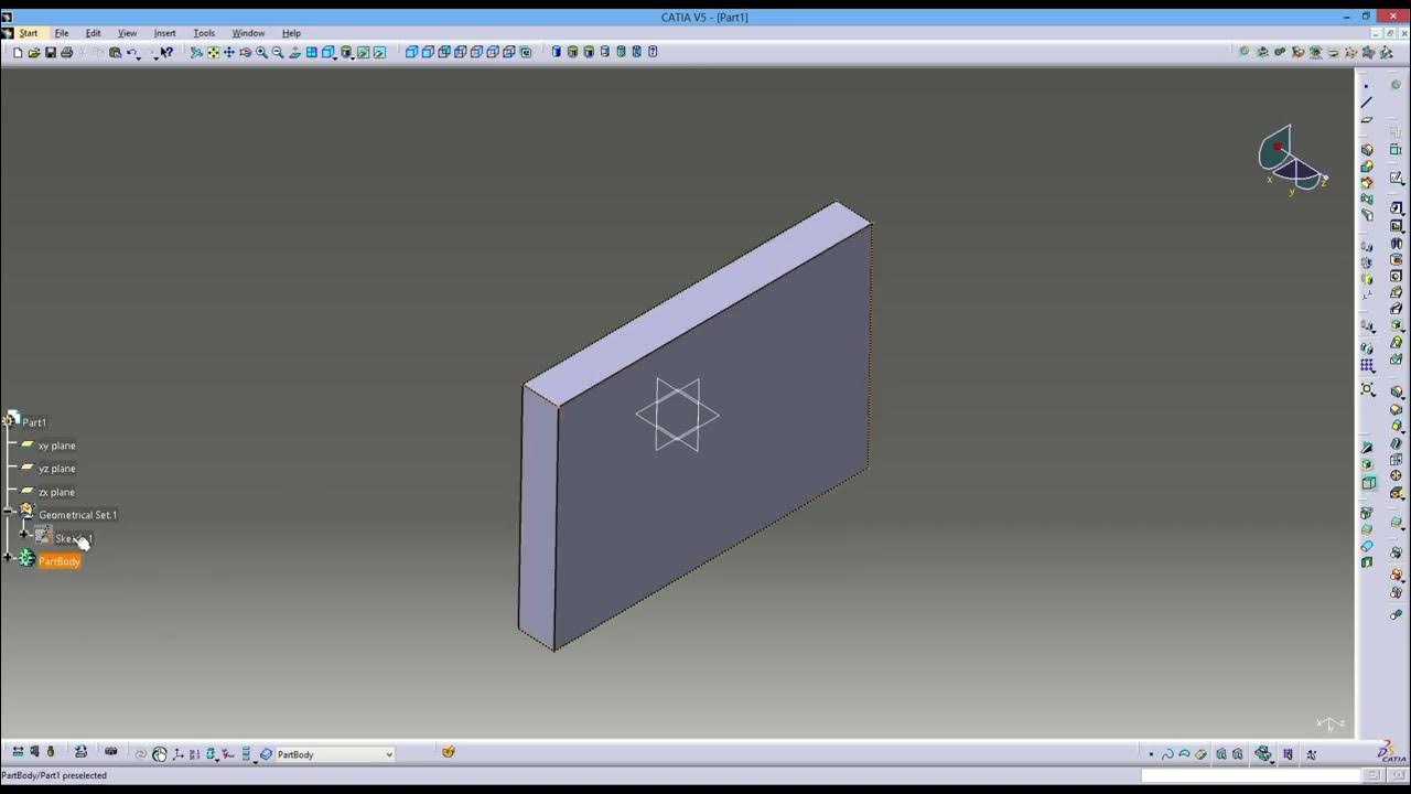 CATIA V5 SKETCH TUTORIAL|| Sketching tutorial | basic Introduction - YouTube