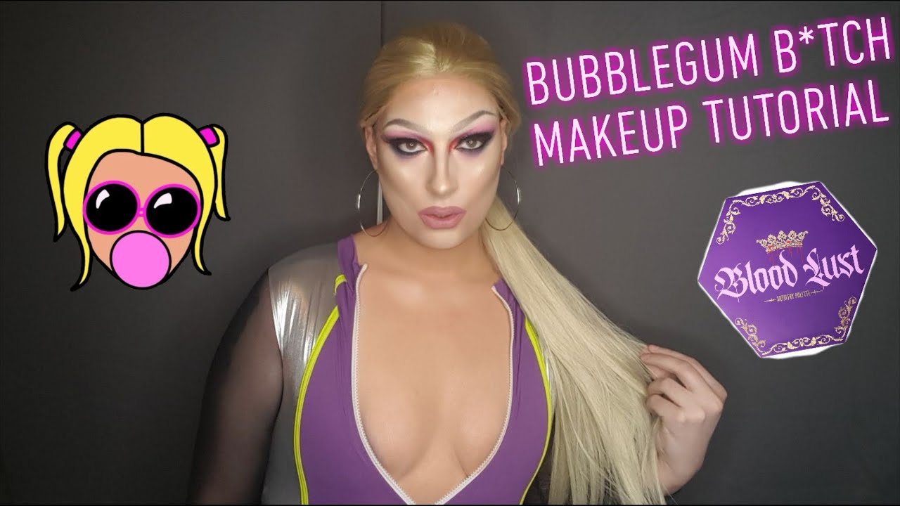 Blood Lust Bubblegum B*tch Makeup Tutorial - YouTube