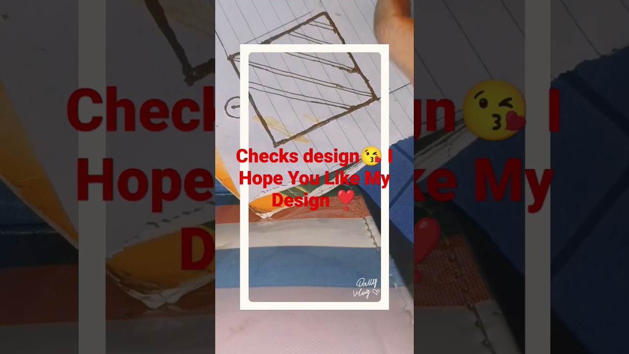 easy checks design 😘😘😘 - YouTube