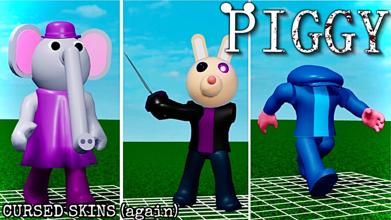 VERY CURSED PIGGY SKINS.. (again) | Piggy (Roblox) - YouTube