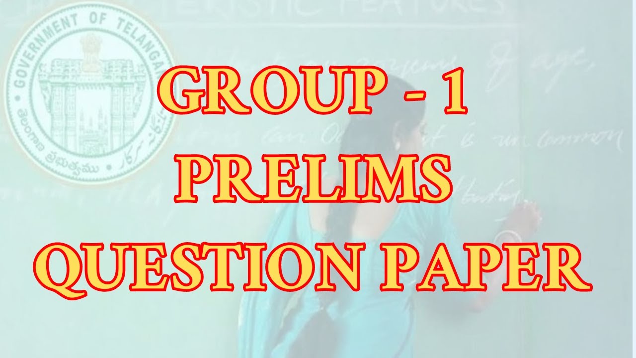 group-1 prelims question paper - YouTube