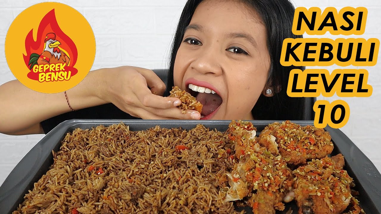 MUKBANG NASI KEBULI GEPREK BENSU LV10 - YouTube