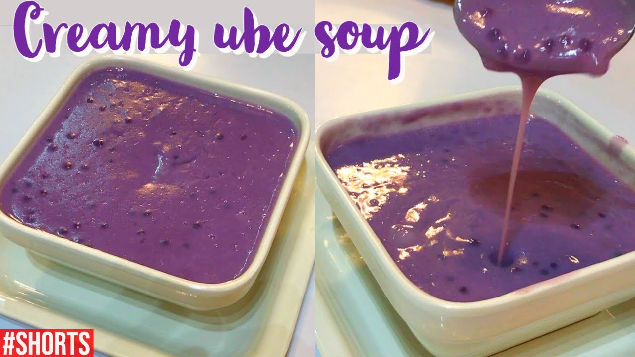 Delicious Asian Dessert - Ube or Purple Yam soup with Tapioca Pearls # ...
