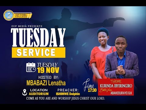 🔴LIVE CEP RP TUMBA COLLEGE : Tuesday Service - YouTube