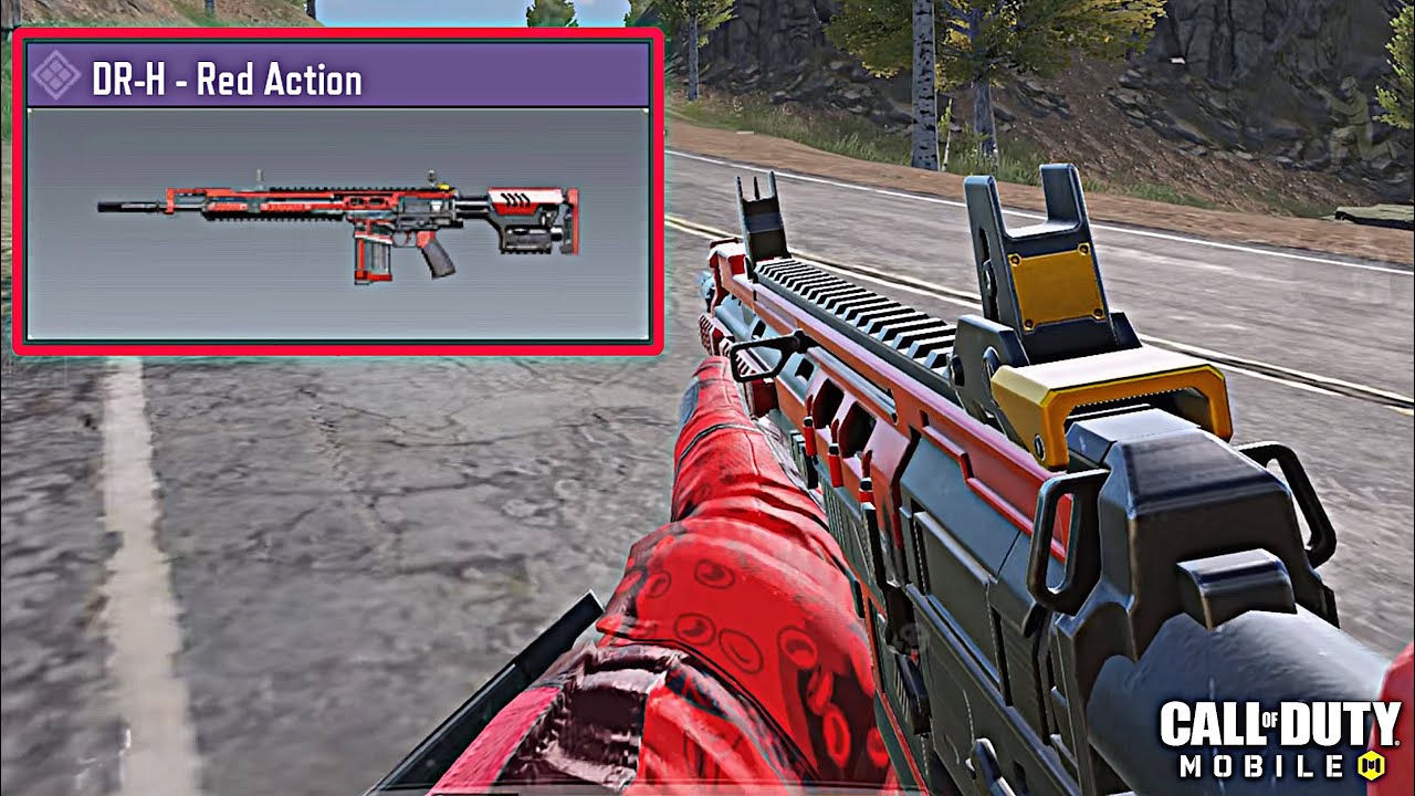 FREE DR-H RED ACTION in COD MOBILE - YouTube