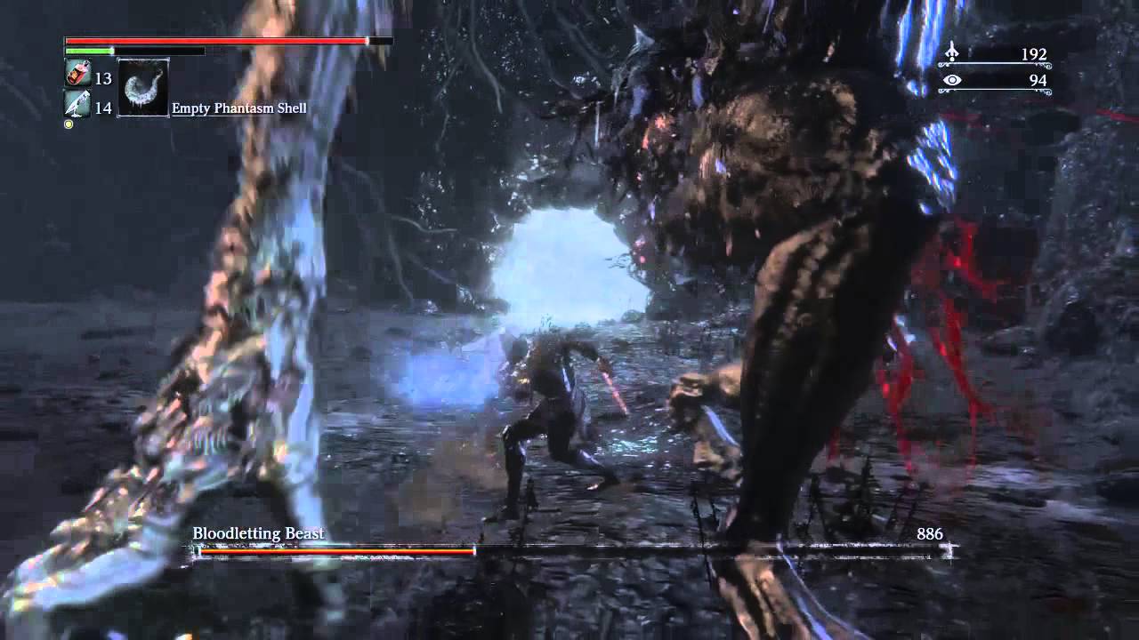 Bloodborne - Bloodletting Beast Boss in Great Pthumeran Iyll Chalice ...