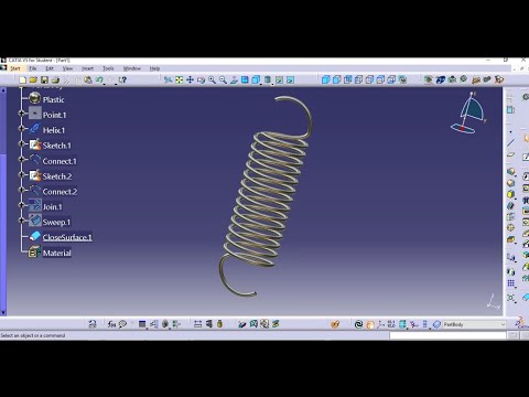 Catia Tutorial| Design of tension spring in catia - YouTube