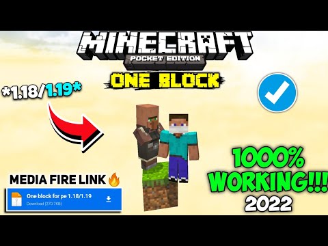 One Block In Minecraft Pe (1.18/1.9) - 100% Working! | Minecraft One Block Survival | - YouTube