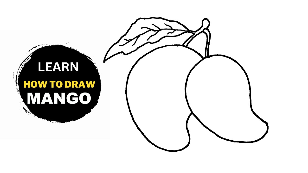 How To Draw Mango, Easy Step By Step | Drawing Picture Of Mango - YouTube