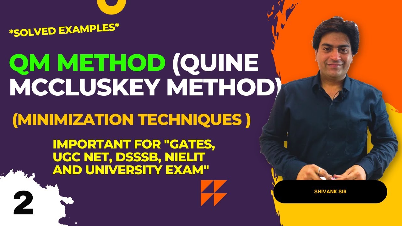 Quine Mccluskey Method in Digital Electronics QM Method Tabular Method ...