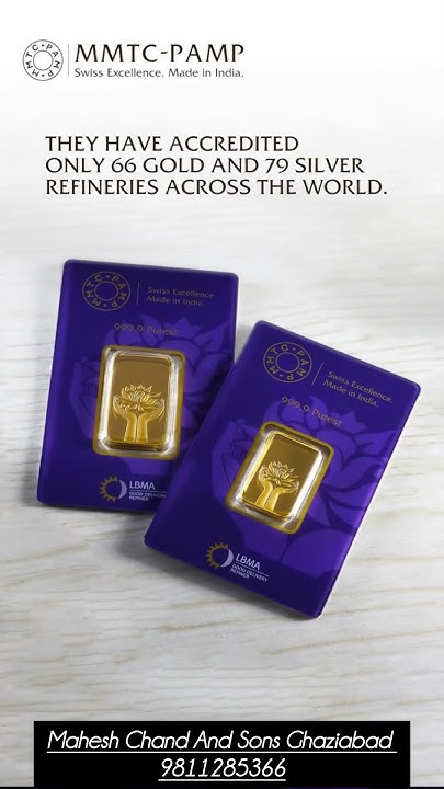 MMTC-PAMP 100g Gold Bar – 24K, 999.9 purity, BIS certified. Smart choice for secure investment ...